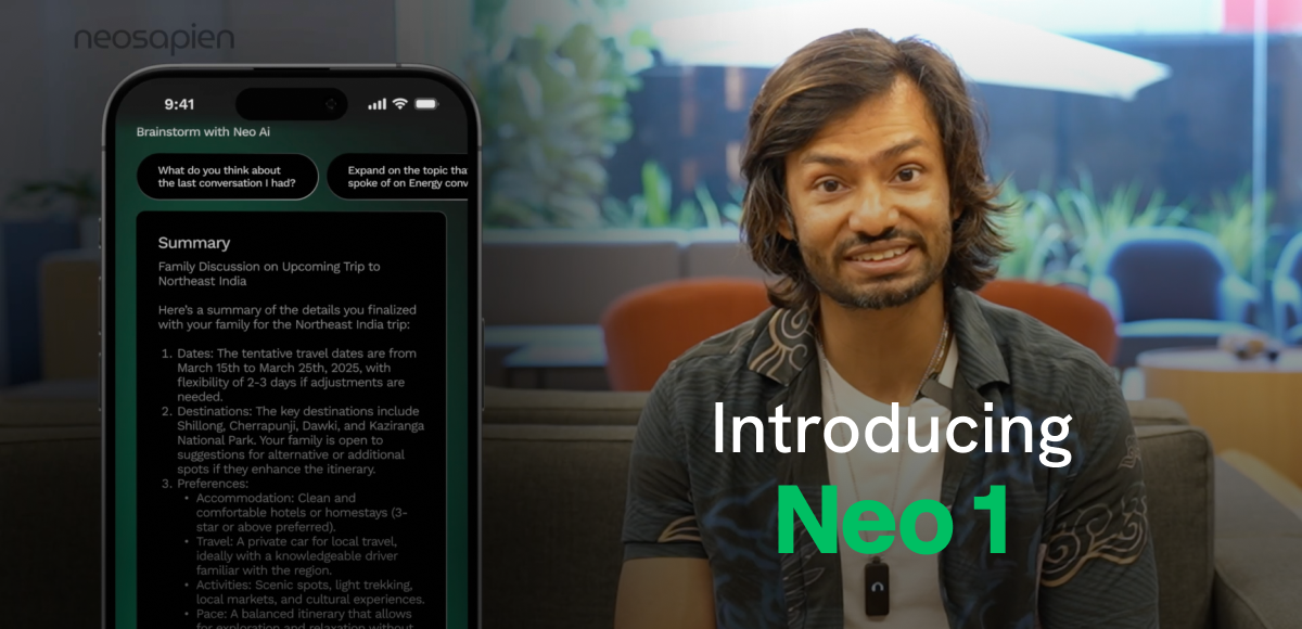 NeoSapien - Your second brain. Neo 1 is your personal AI companion ...